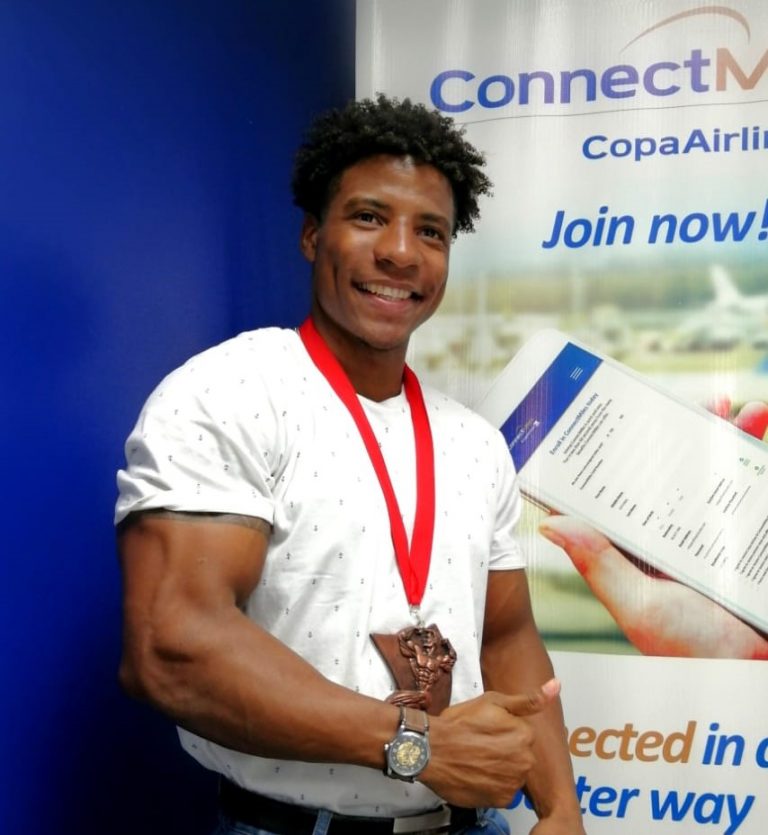 Copa Airlines-sponsored bodybuilder returns with medal - News Room Guyana