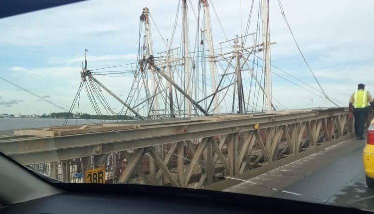 Two trawlers collide into Demerara Harbour Bridge – News Room Guyana
