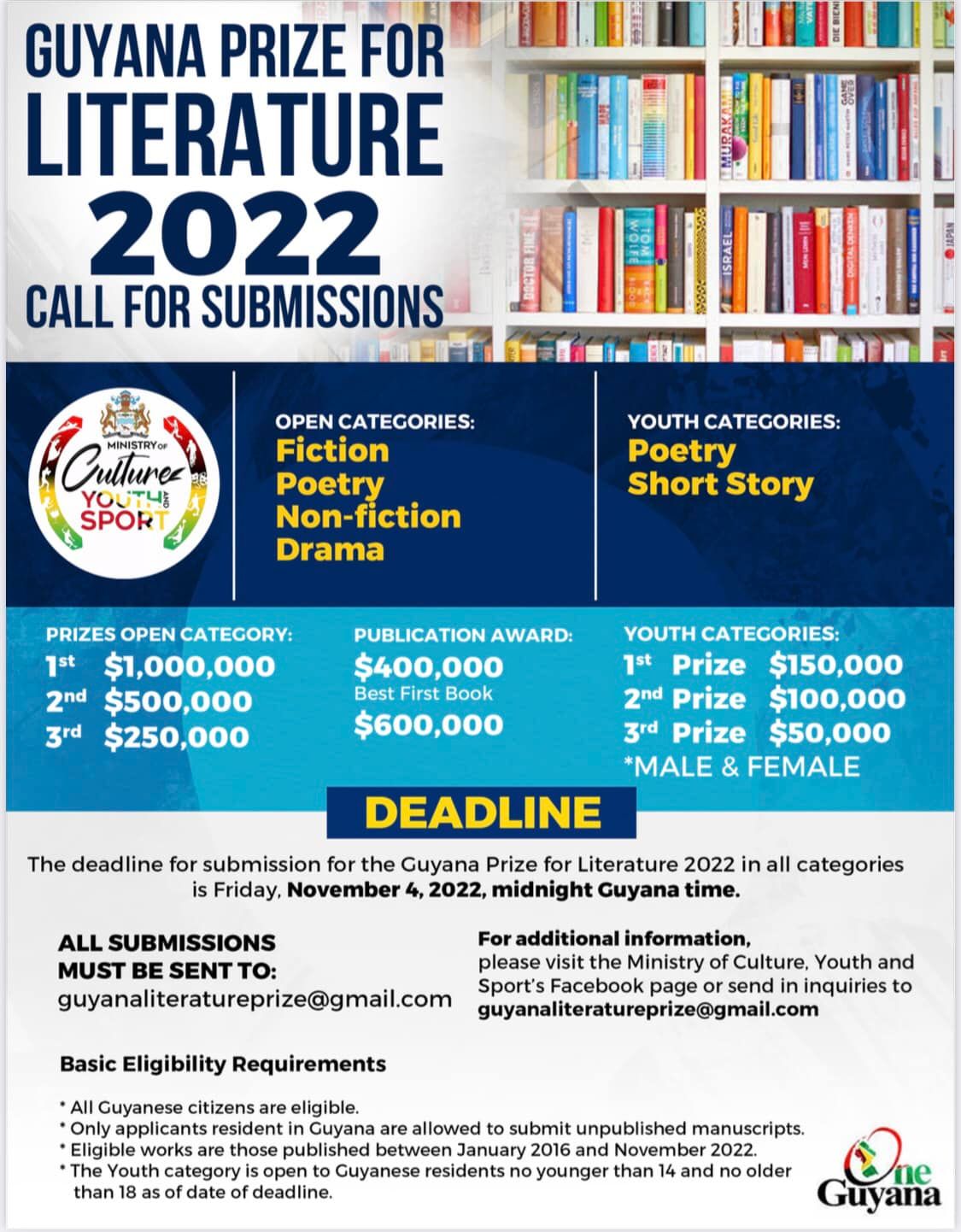 The Guyana Prize for Literature is officially back – ShallyApps.com
