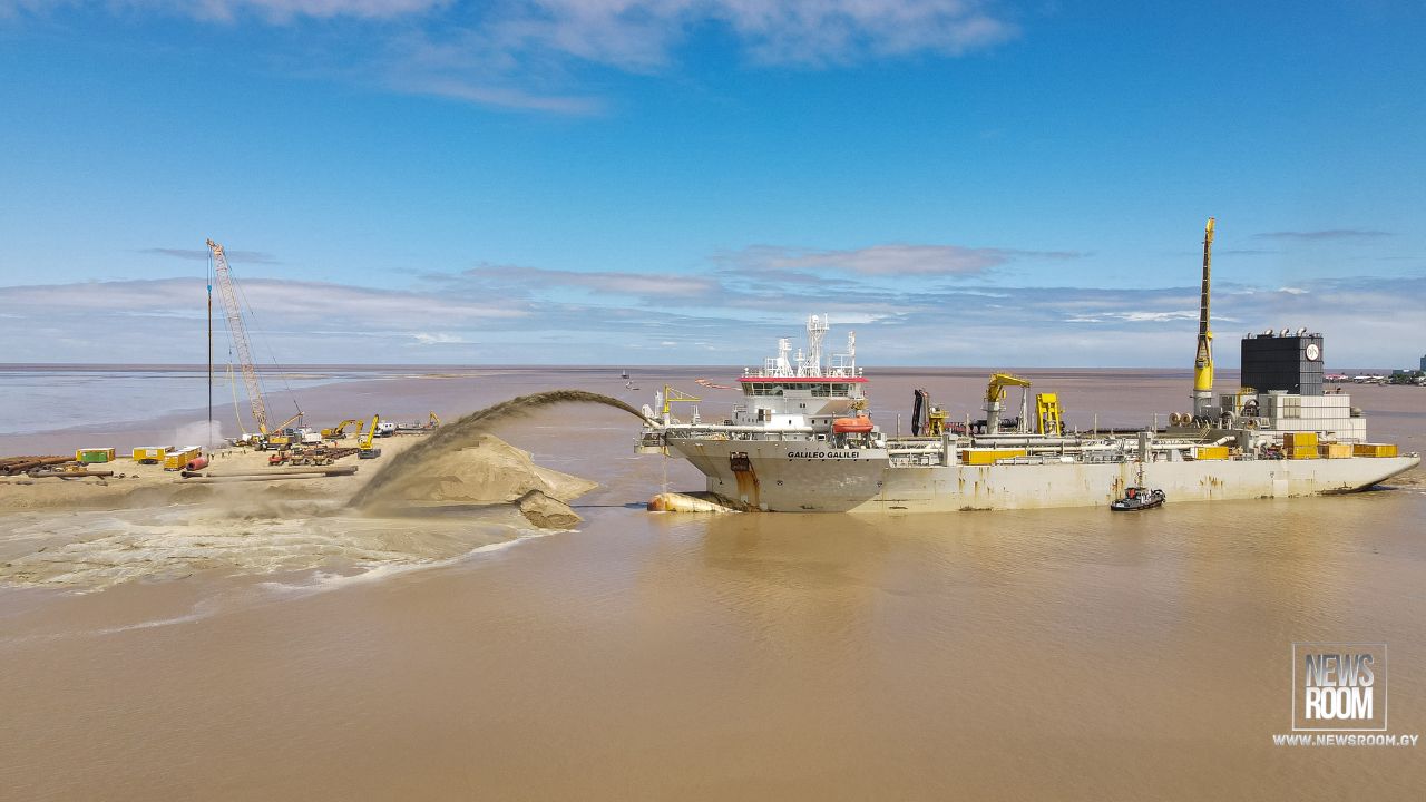 Work on 44-acre Vreed-en-hoop shorebase project advances - News Room Guyana