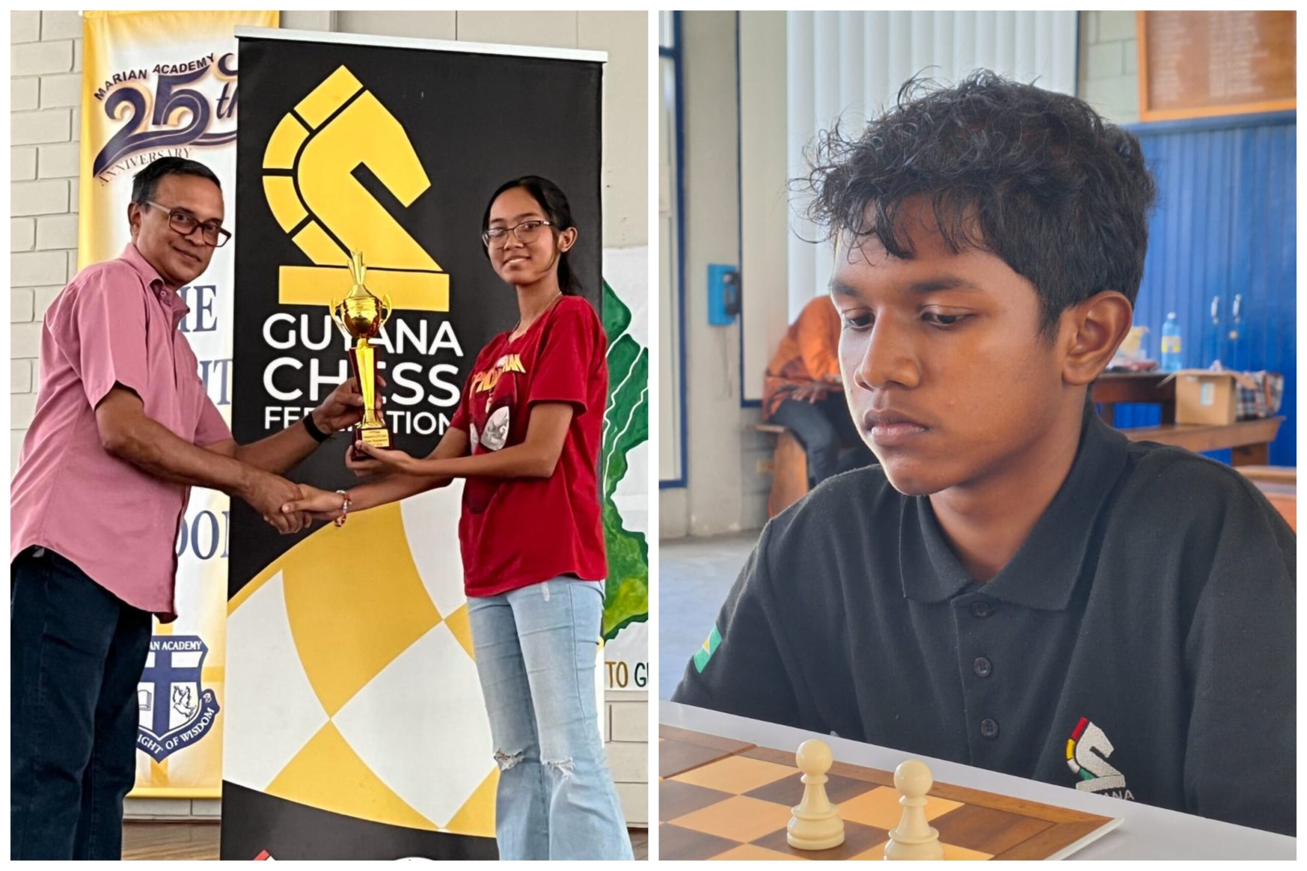 Pitamber, Rajkumar win national Under-16 chess titles - News Room Guyana