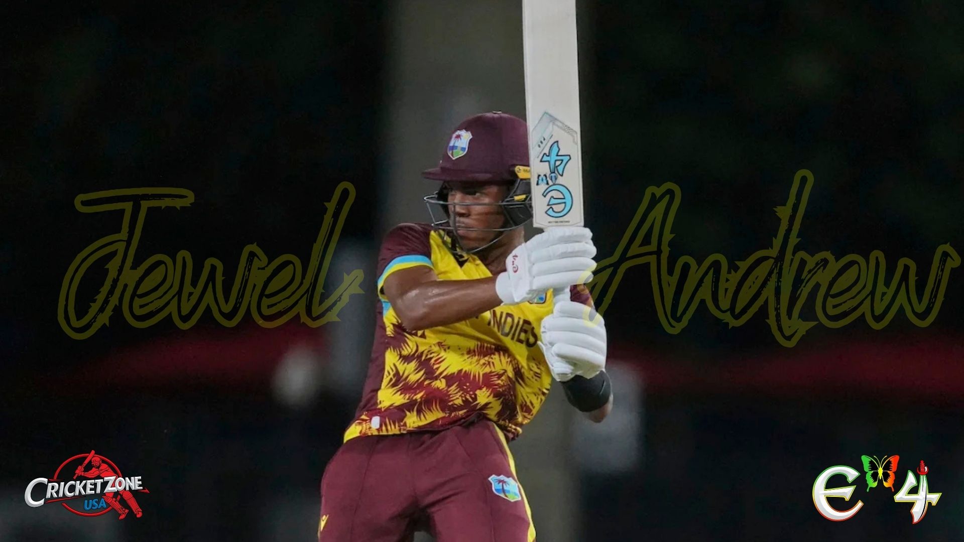 West Indies batting sensation Jewel Andrew signed by E4 brand - News ...