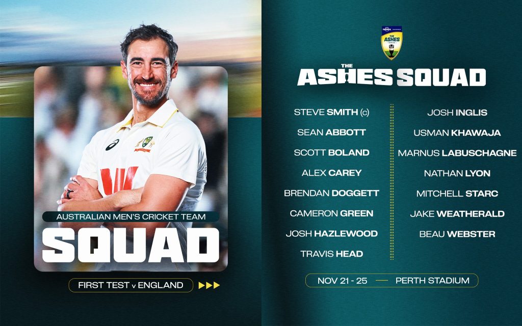 Only one player under 30 in Australia Ashes squad - News Room Guyana