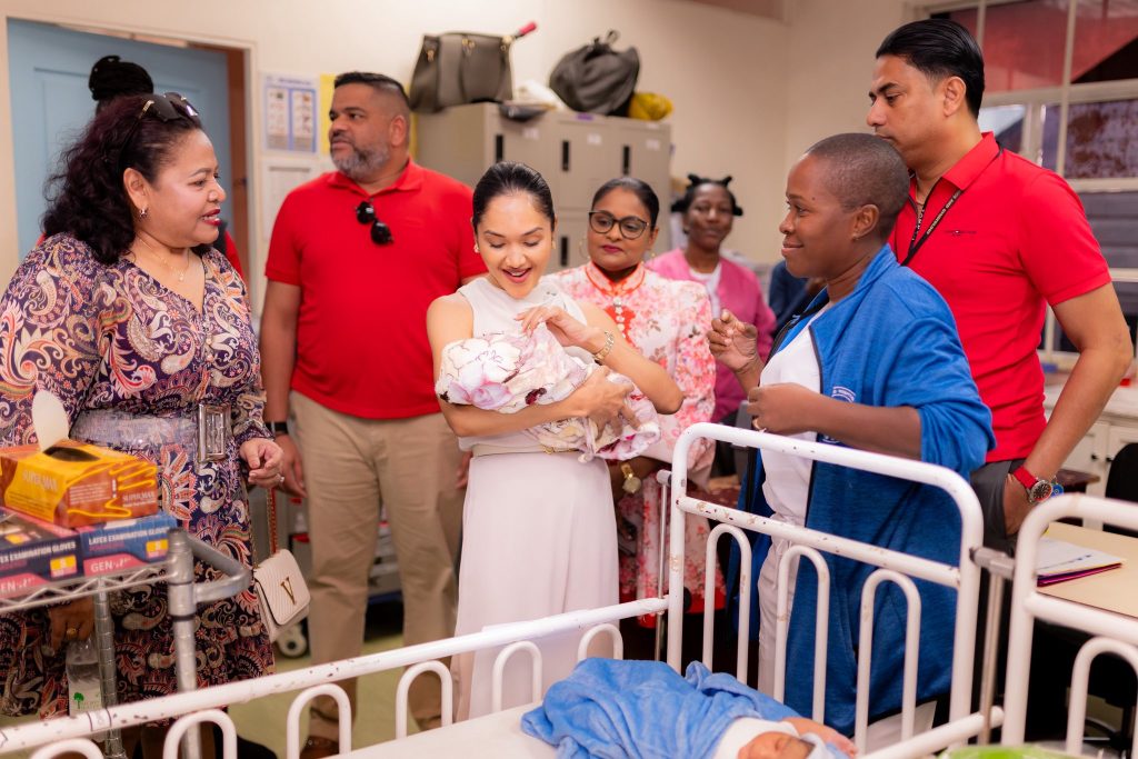 First lady visits Christmas babies at GPHC - News Room Guyana