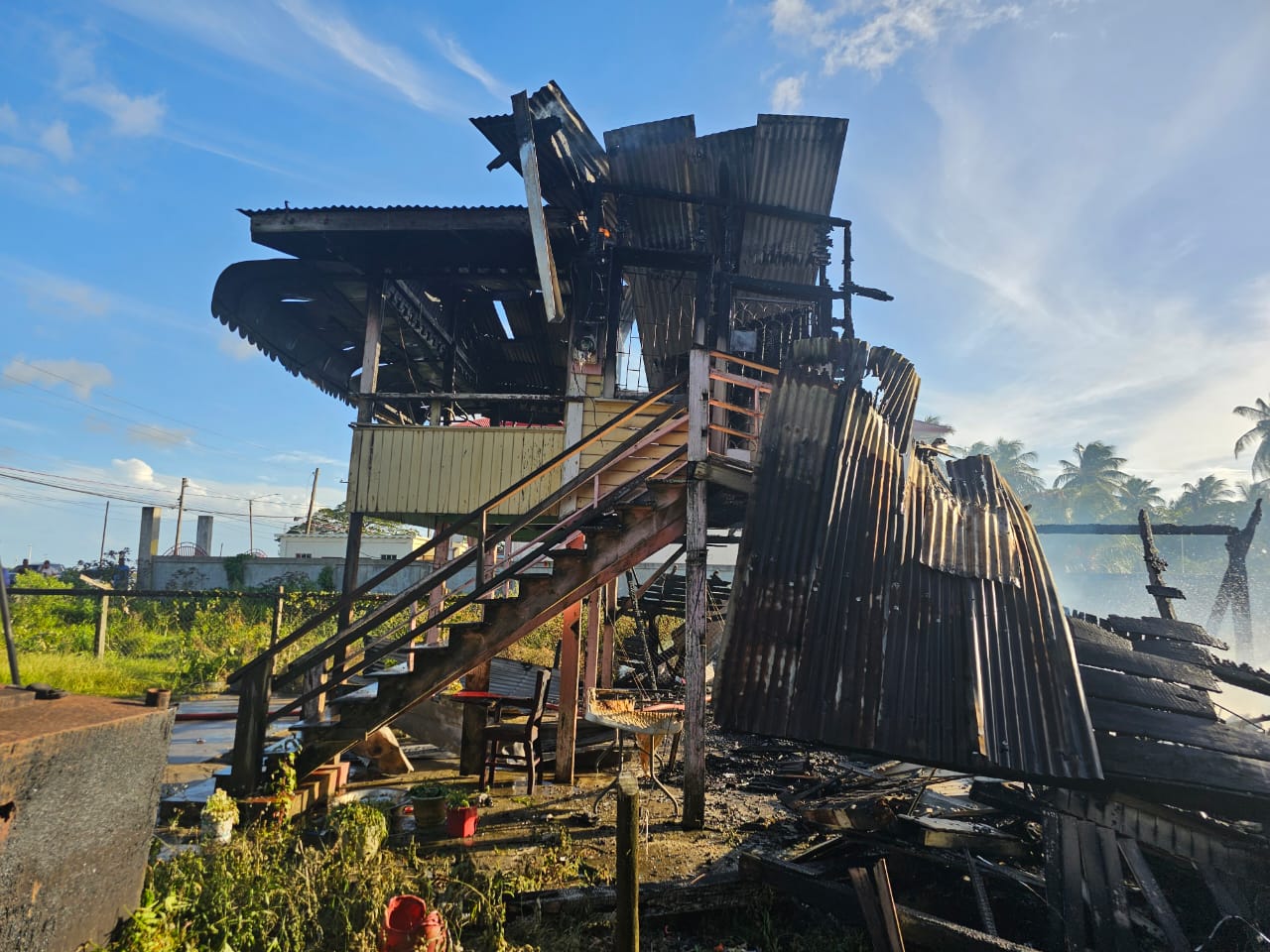 Palmyra house destroyed by fire; arson suspected - News Room Guyana